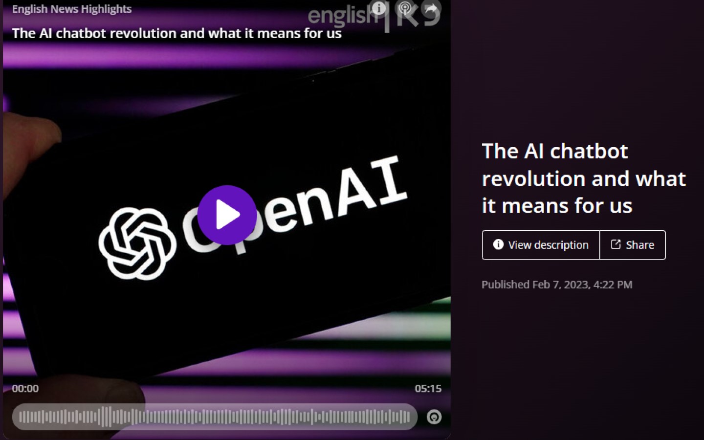 Radio Reka Interview: The AI Chatbot Revolution • Dr Yesha / Prof Yesha